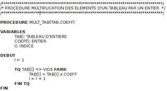 LES PROCEDURES [ALGORITHMIQUE ET PROGRAMMATION ]
